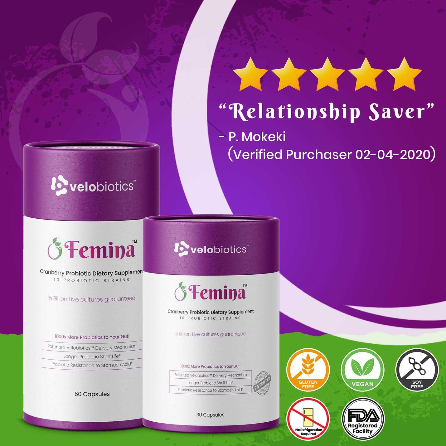 Femina™ Probiotic Capsules for Freshness & Confidence – Velobiotics
