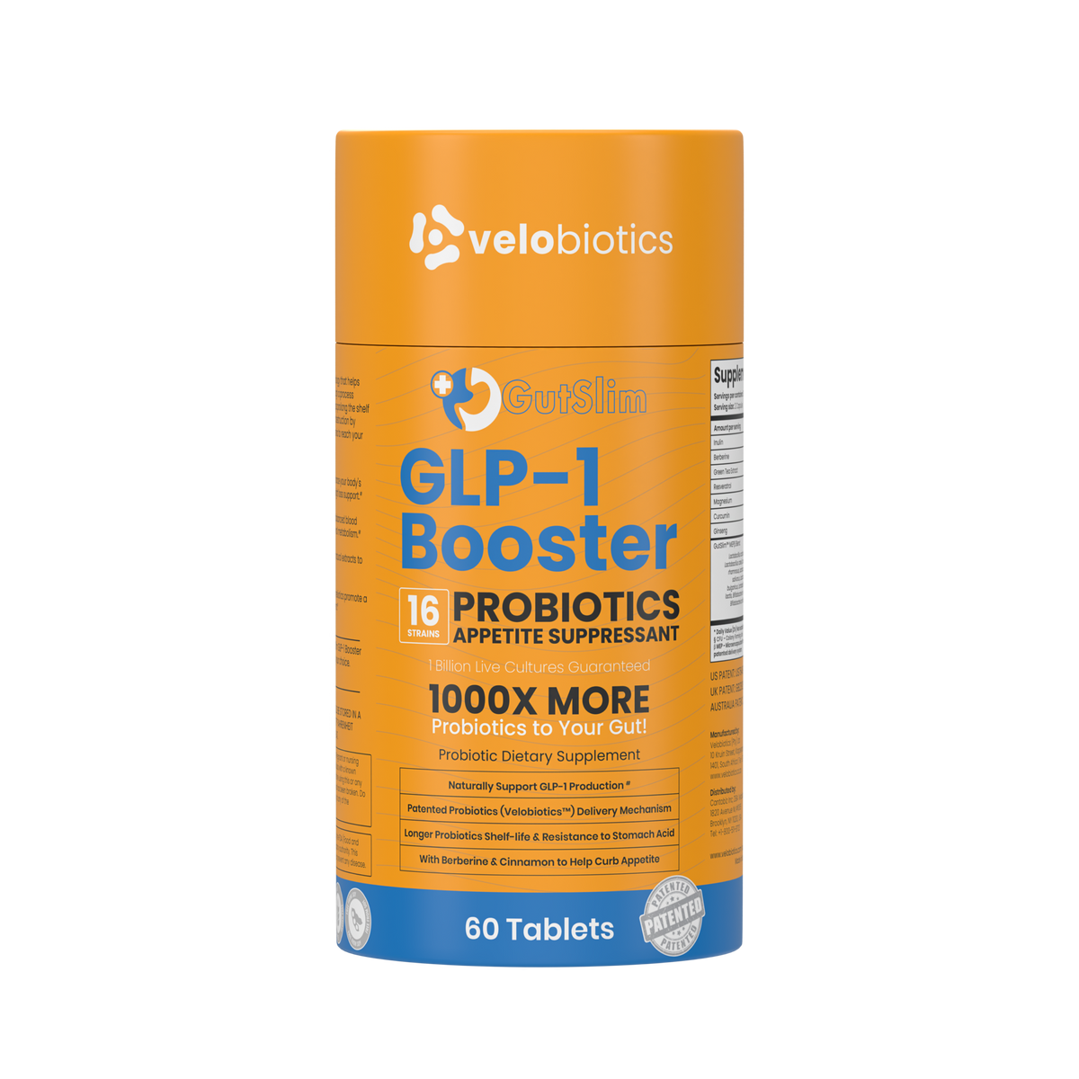 GutSlim Probiotics GLP-1 Booster for Natural Appetite Control – Velobiotics